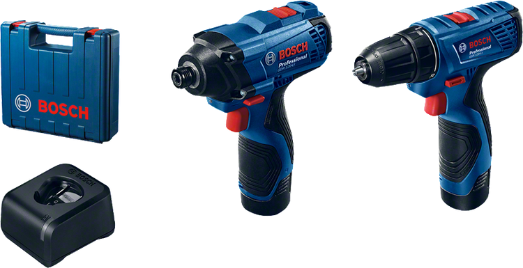 Combo-Kit: GSR 120-LI + GDR 120-LI + 2 x GBA 12V 2.0Ah + GAL 12V-20 in ...